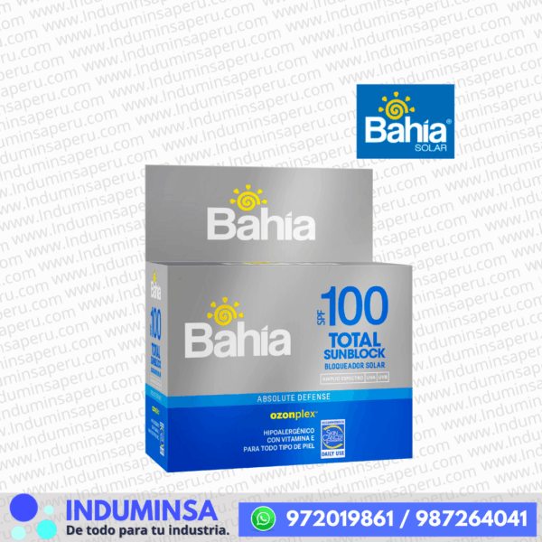 PROTECTOR SOLAR SPF100 SACHET BAHIA SOLAR - INDUMINSA
