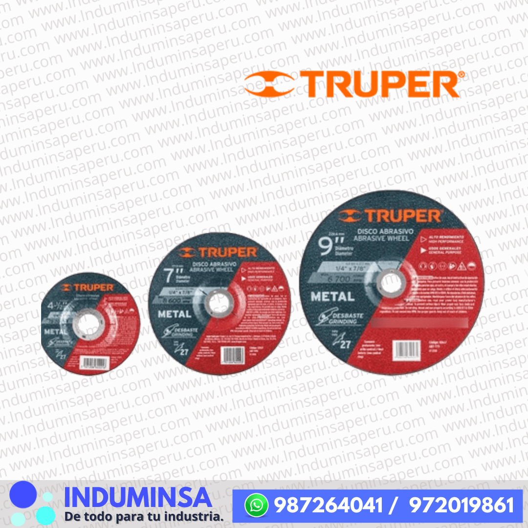 Disco de Desbaste Metal 4-1/2" TRUPER 12565 - INDUMINSA