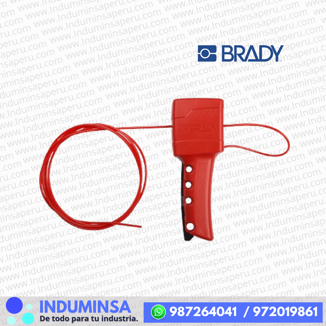 Bloqueo c/Cable De Nylon Multipropósito 8" 50941 Brady - INDUMINSA